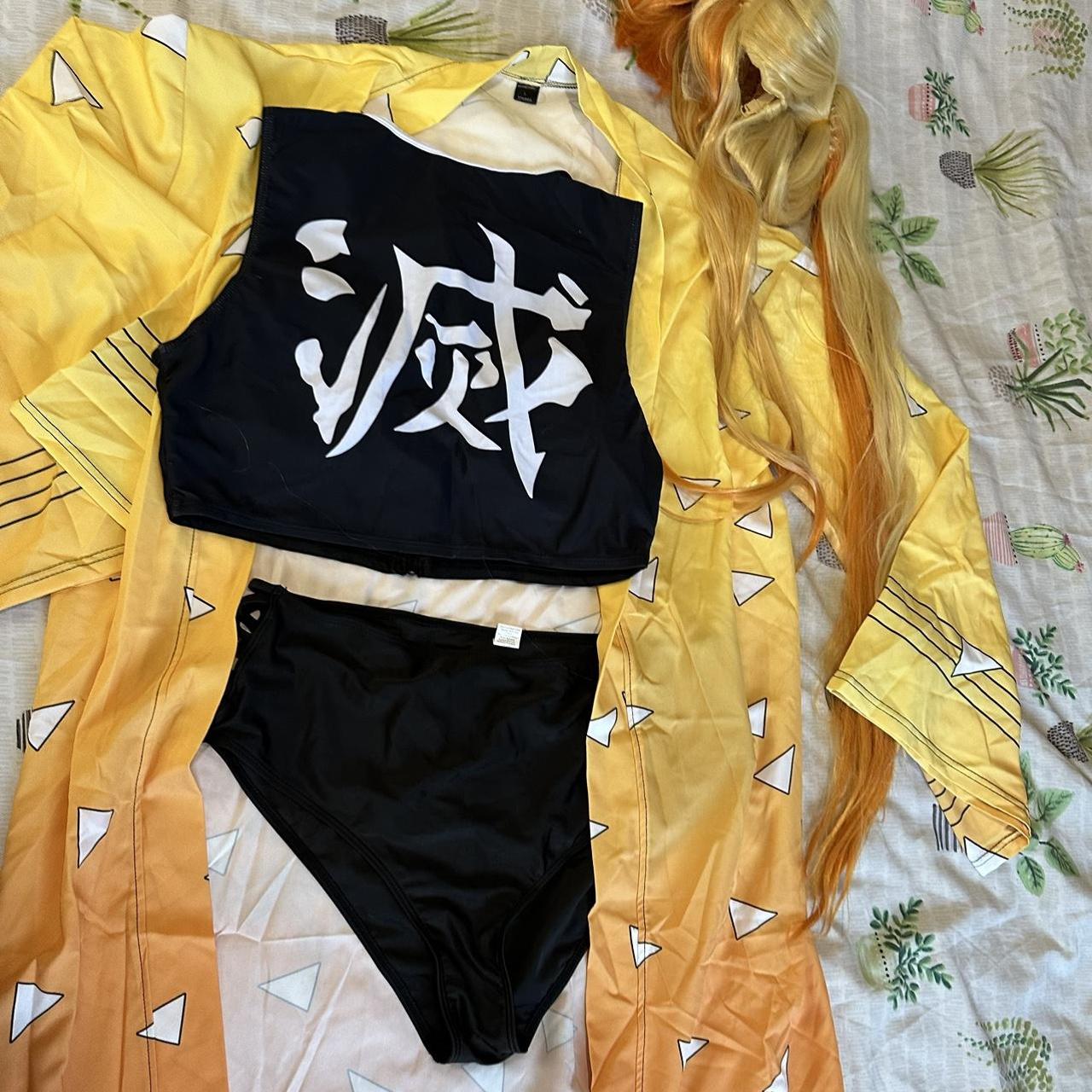 Zenitsu demon slayer beach cosplay size XL, includes... | Depop