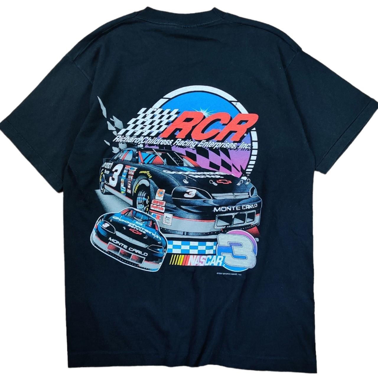 NASCAR Men's Black and Red T-shirt | Depop
