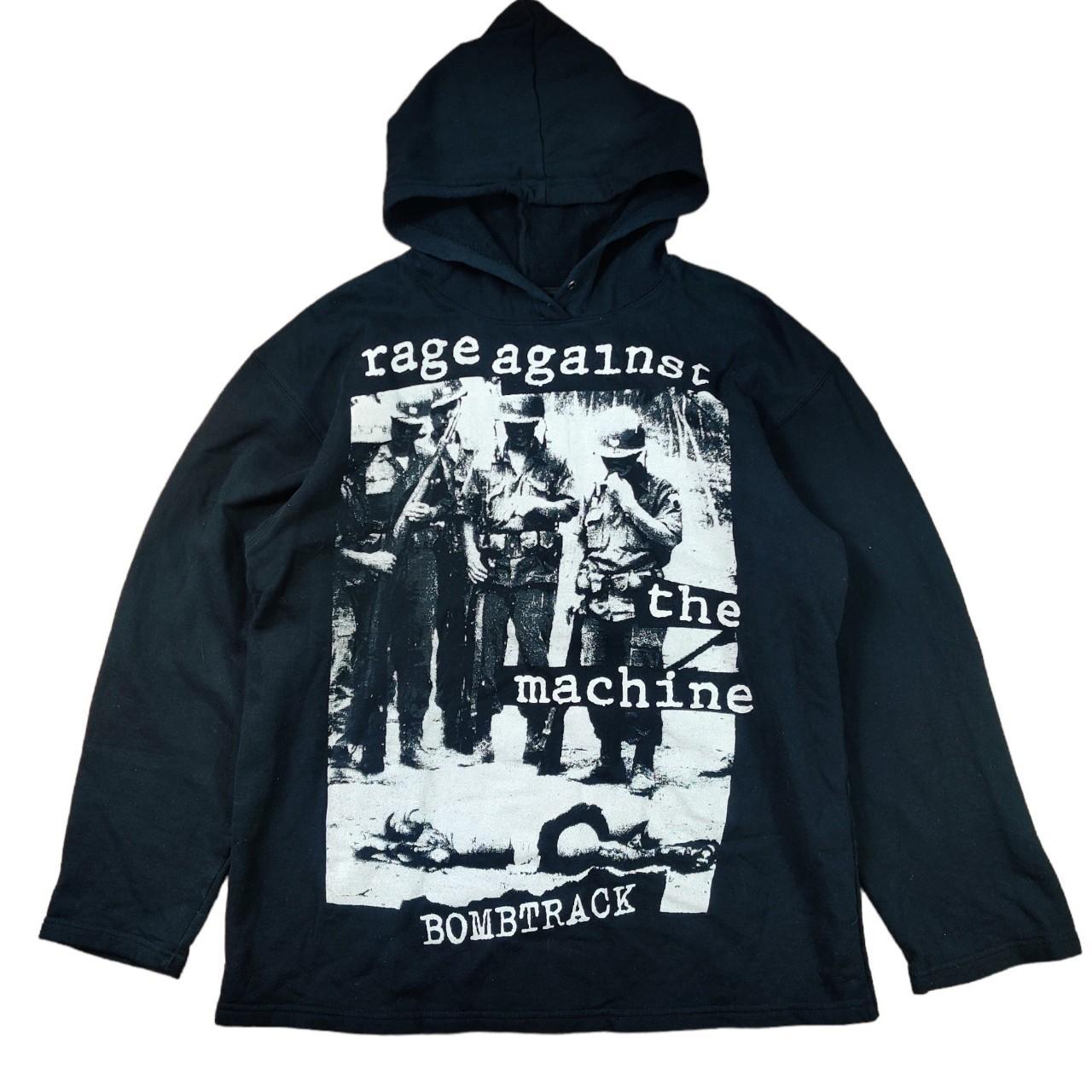 RAGE AGAINST THE MACHINE VINTAGE HOODIE BAND Y2K... - Depop