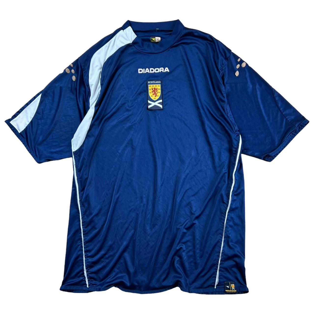 SCOTLAND DIADORA JERSEY FOOTBALL Y2K 00S SOOCER... - Depop