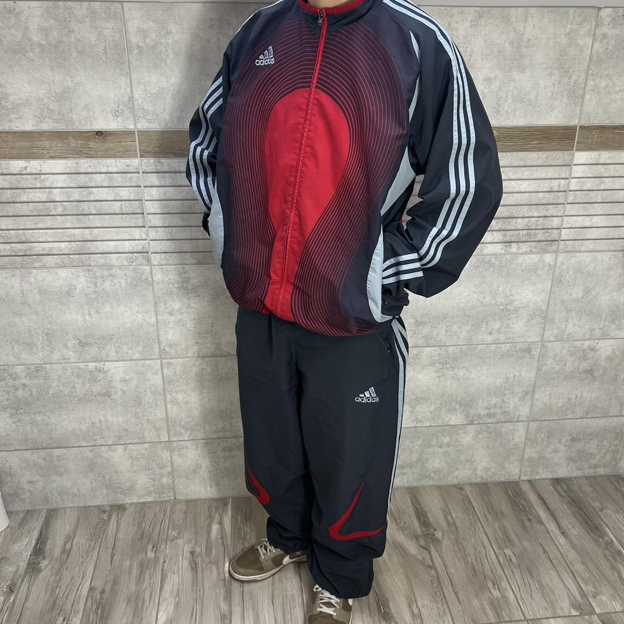 ADIDAS VINTAGE TRACKSUIT JACKET PANTS Y2K SKATER RAP... - Depop