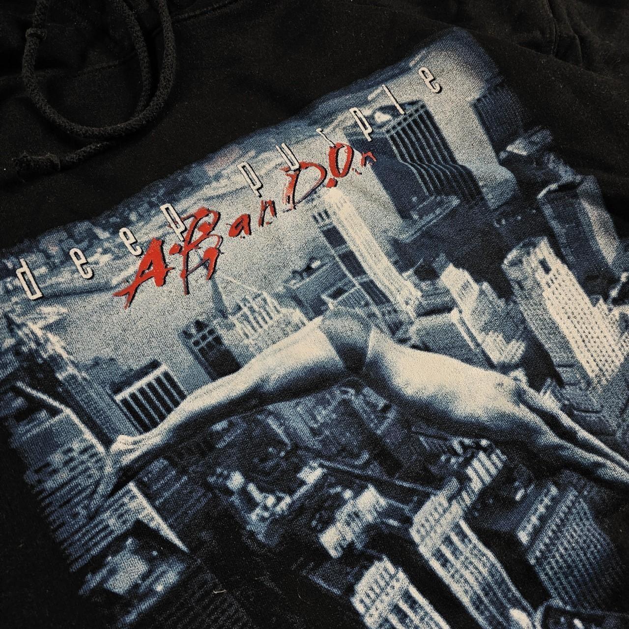 DEEP PURPLE ABANDON BAND VINTAGE HOODIE SKATER CYBER... - Depop