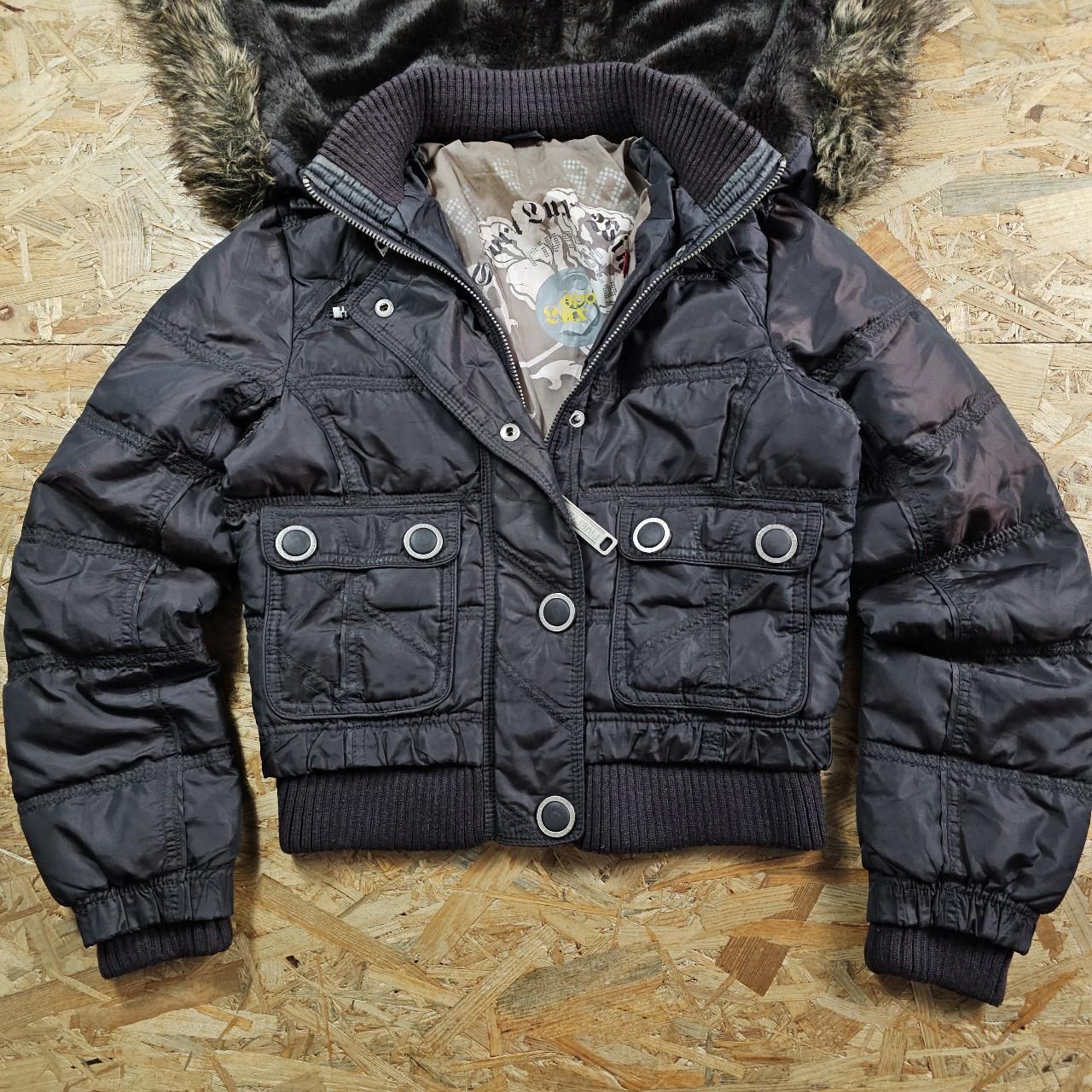 RIVER ISLAND BROWN CROPPED BOMBER JACKET N2B... - Depop