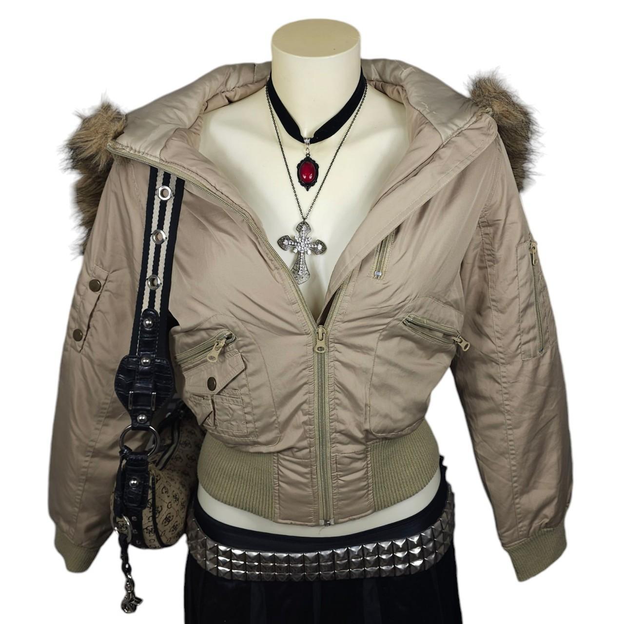 CROPPED BOMBER JACKET N2B Y2K 2000S JESSE PINKMAN... - Depop