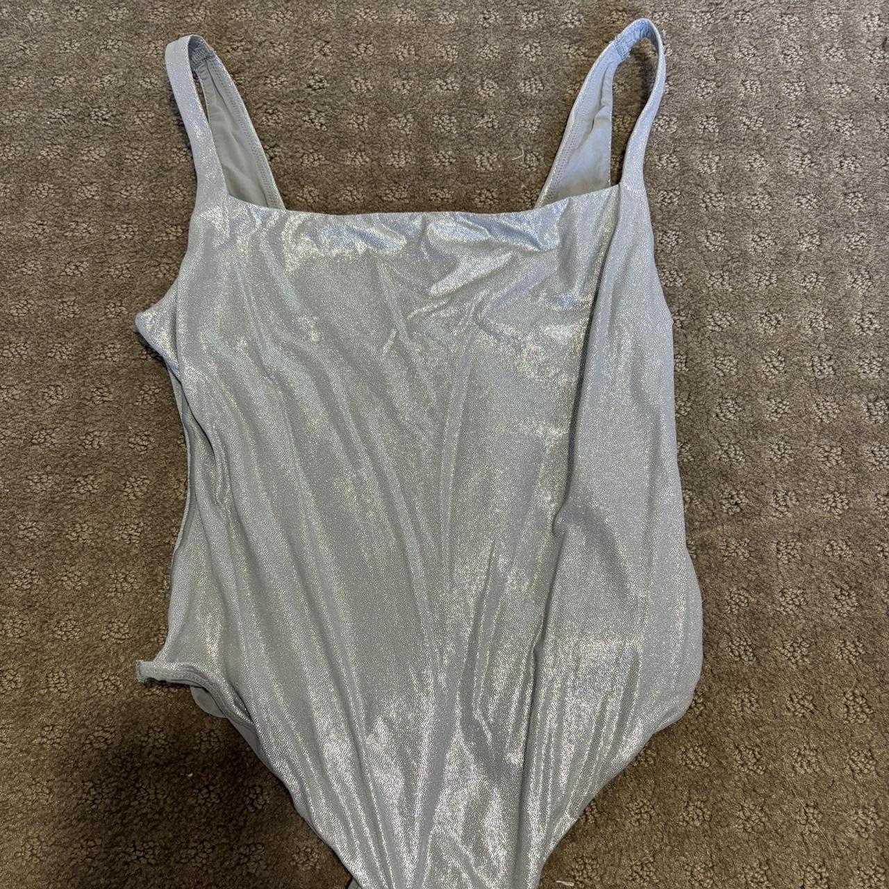 Silver skims body suit Super flattering Worn once... | Depop