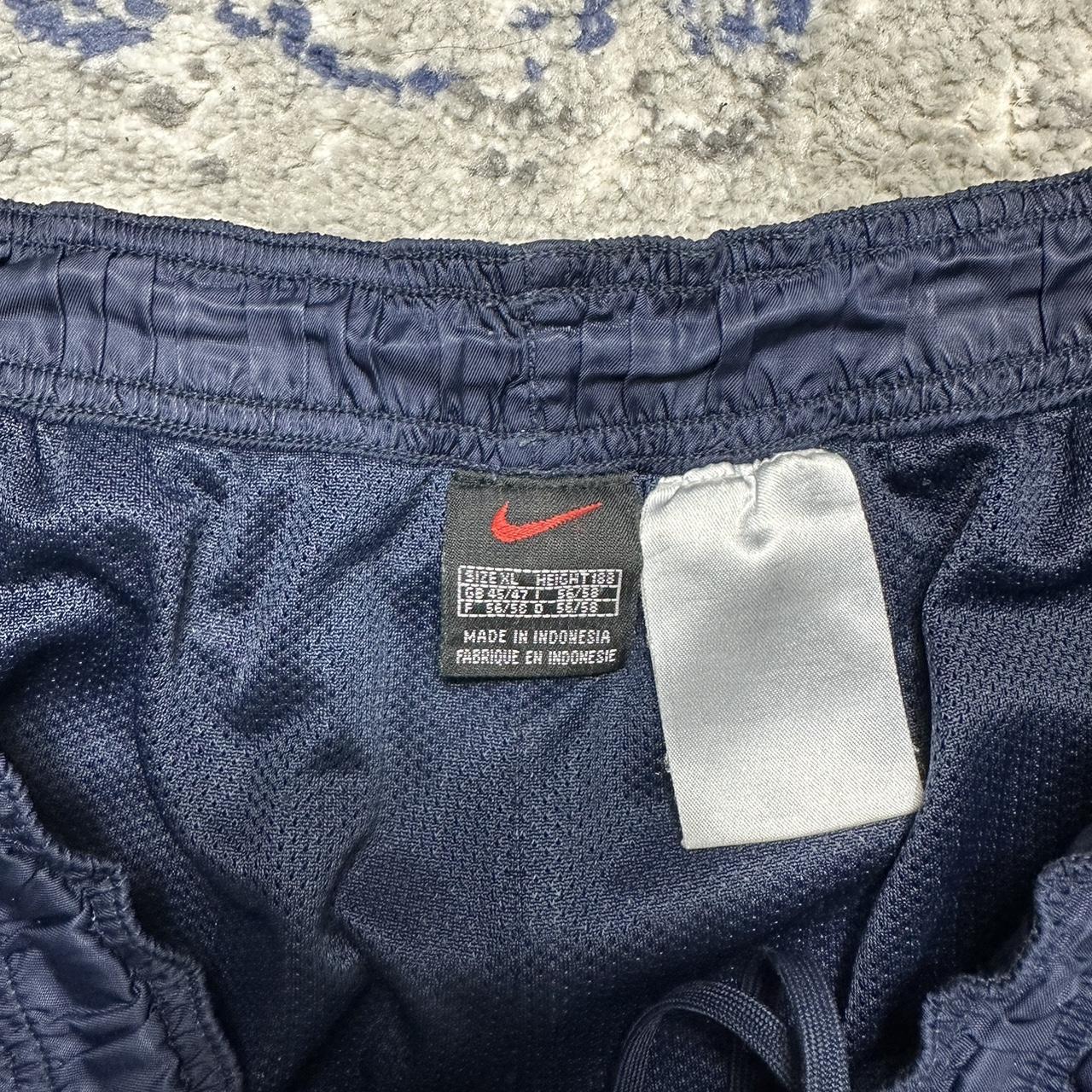 Vintage Nike Navy Track Pants Joggers Nylon Zip... - Depop