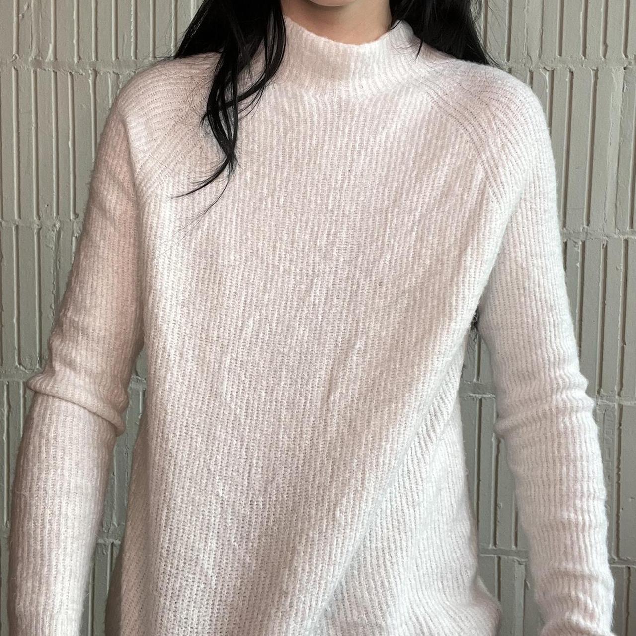 White Halogen Knit Long Sleeve Sweater -size... - Depop