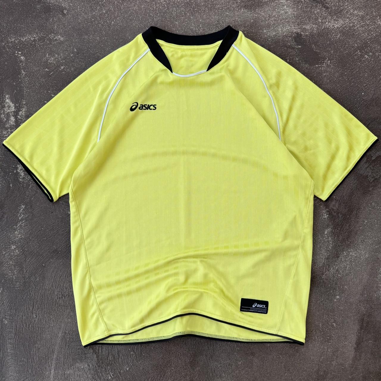 Asics Performance T-Shirt Bright yellow tee... | Depop