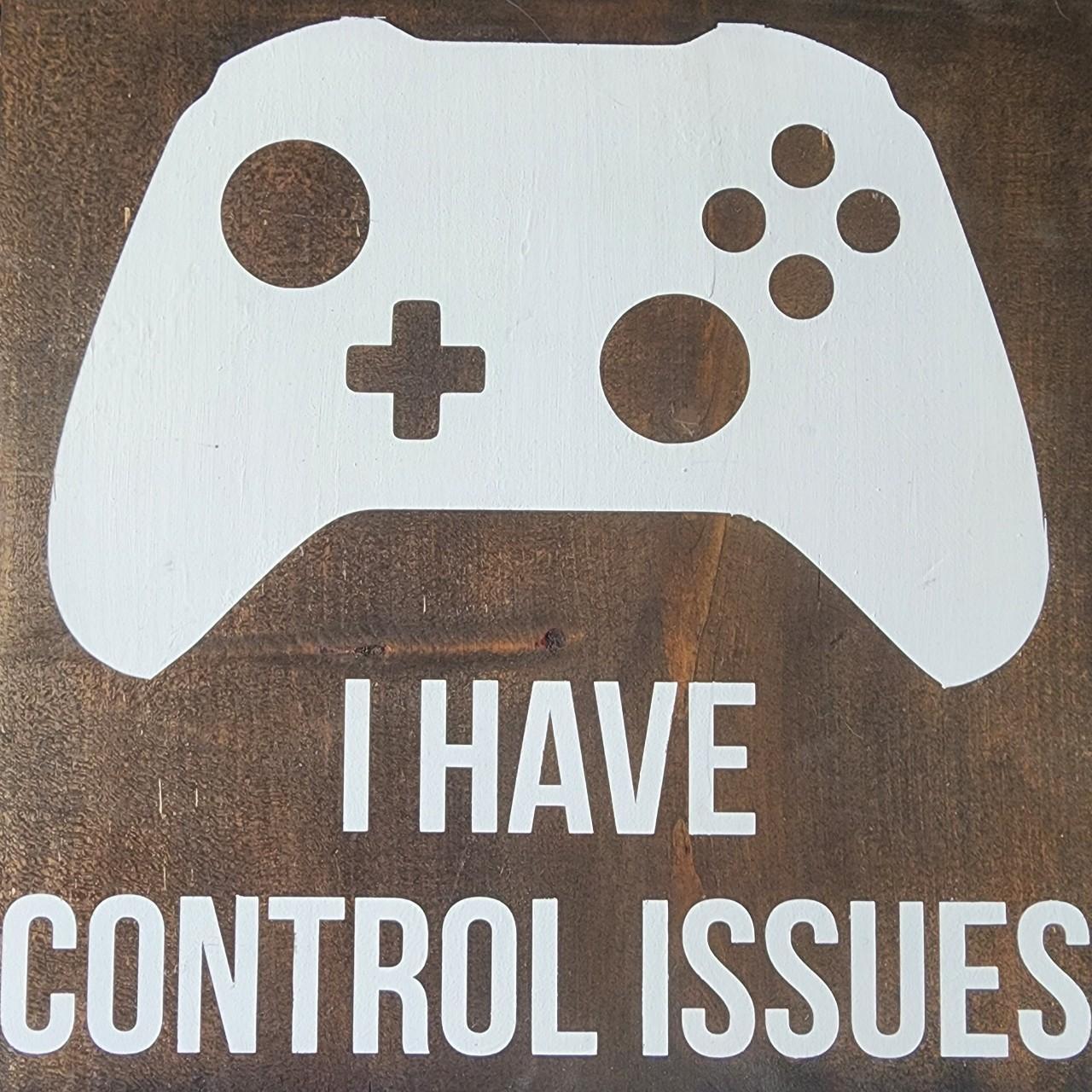 Control Sign Wooden 10x 10 inches - Depop