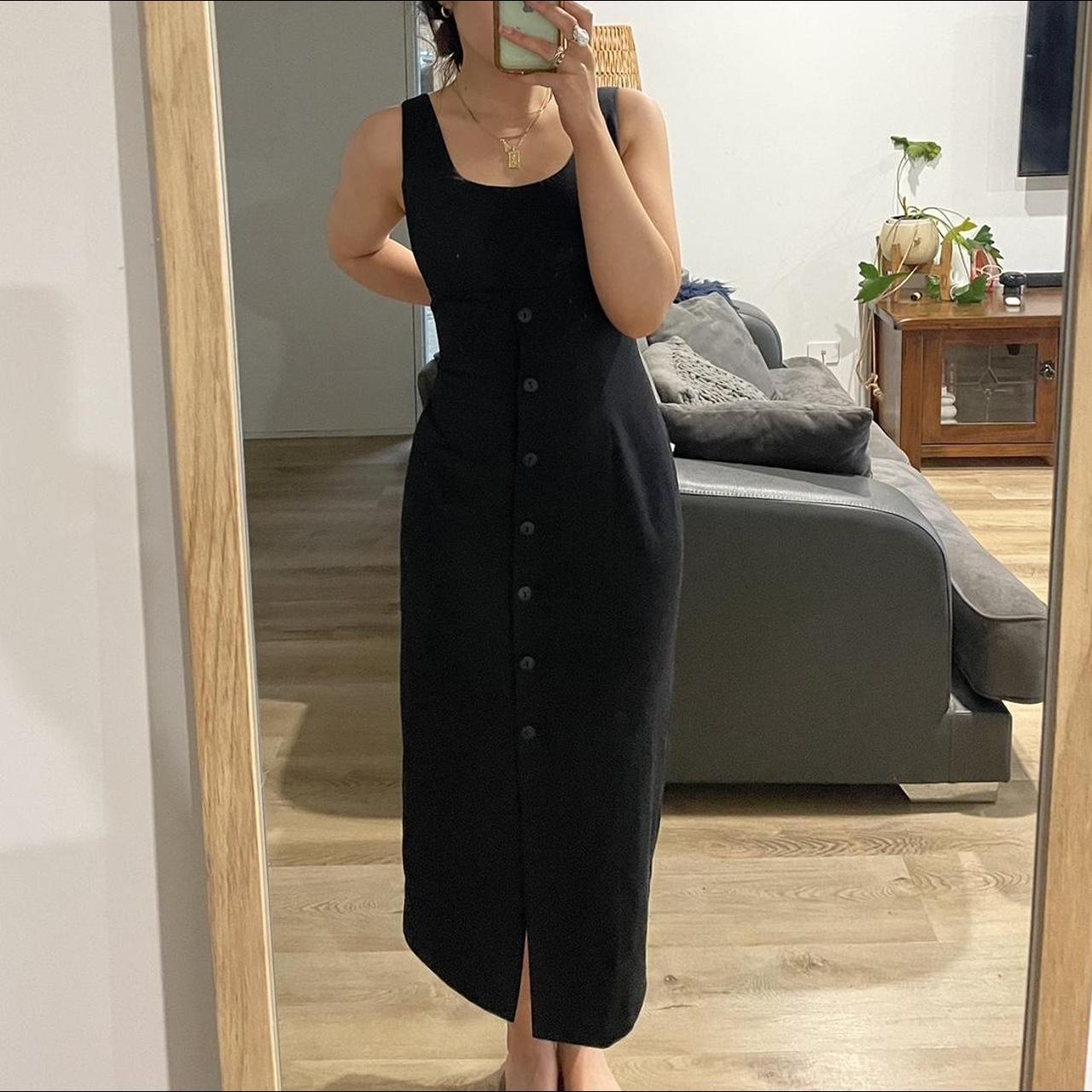 Gorgeous Vintage Black Button Up Dress Australian... - Depop