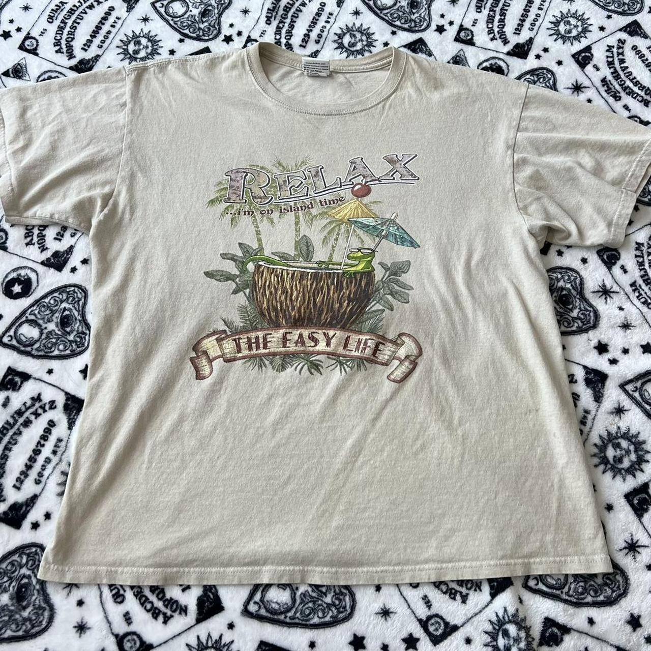 Cream Relax The Easy Life T-shirt Coool graphic tee... - Depop