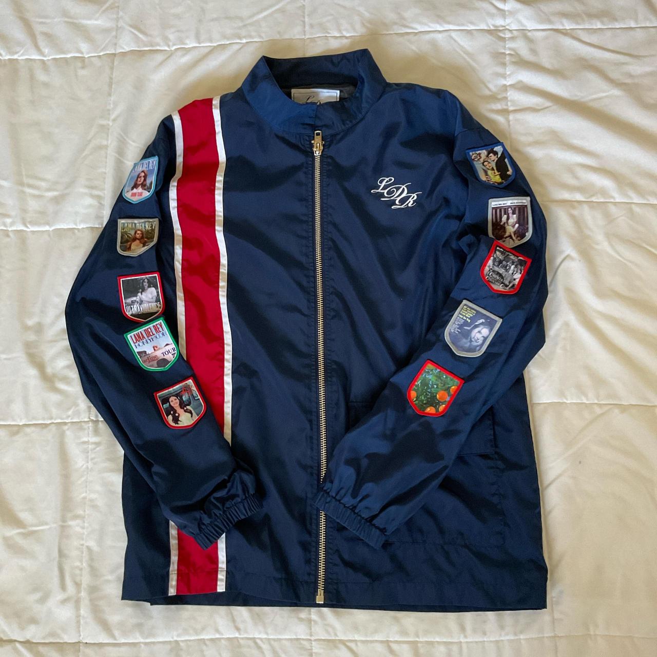 lana del rey album patch racer jacket racing style... - Depop