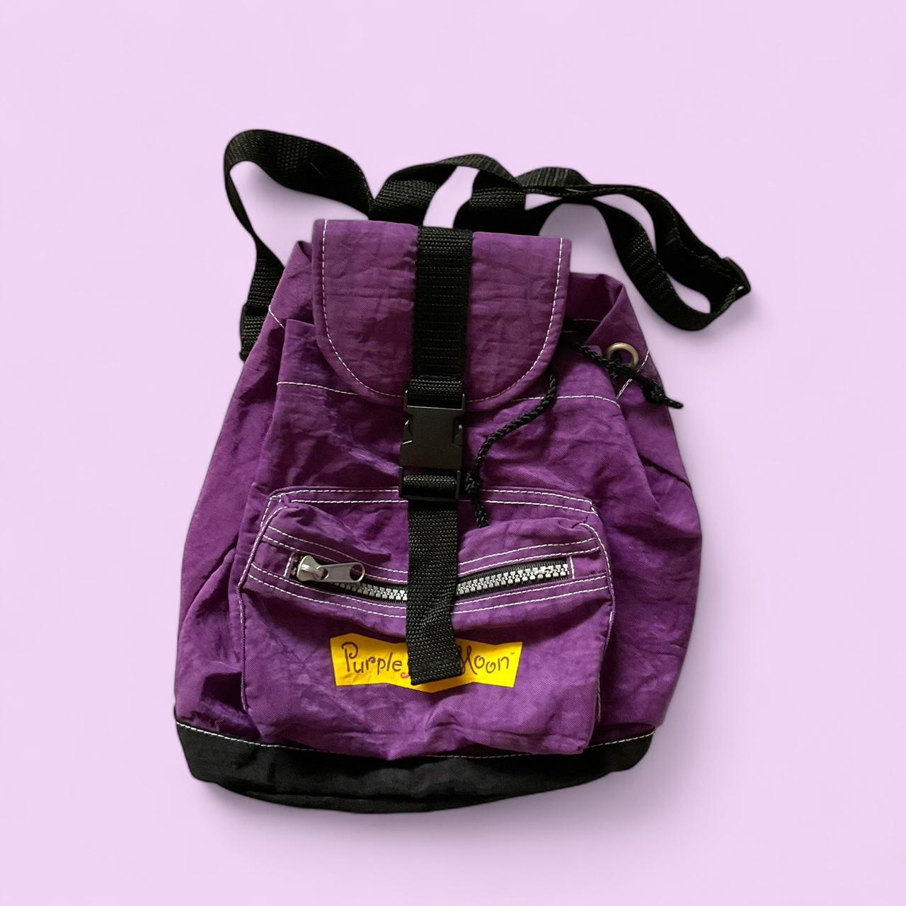 vintage purple moon mini backpack chunky mini bag,... - Depop