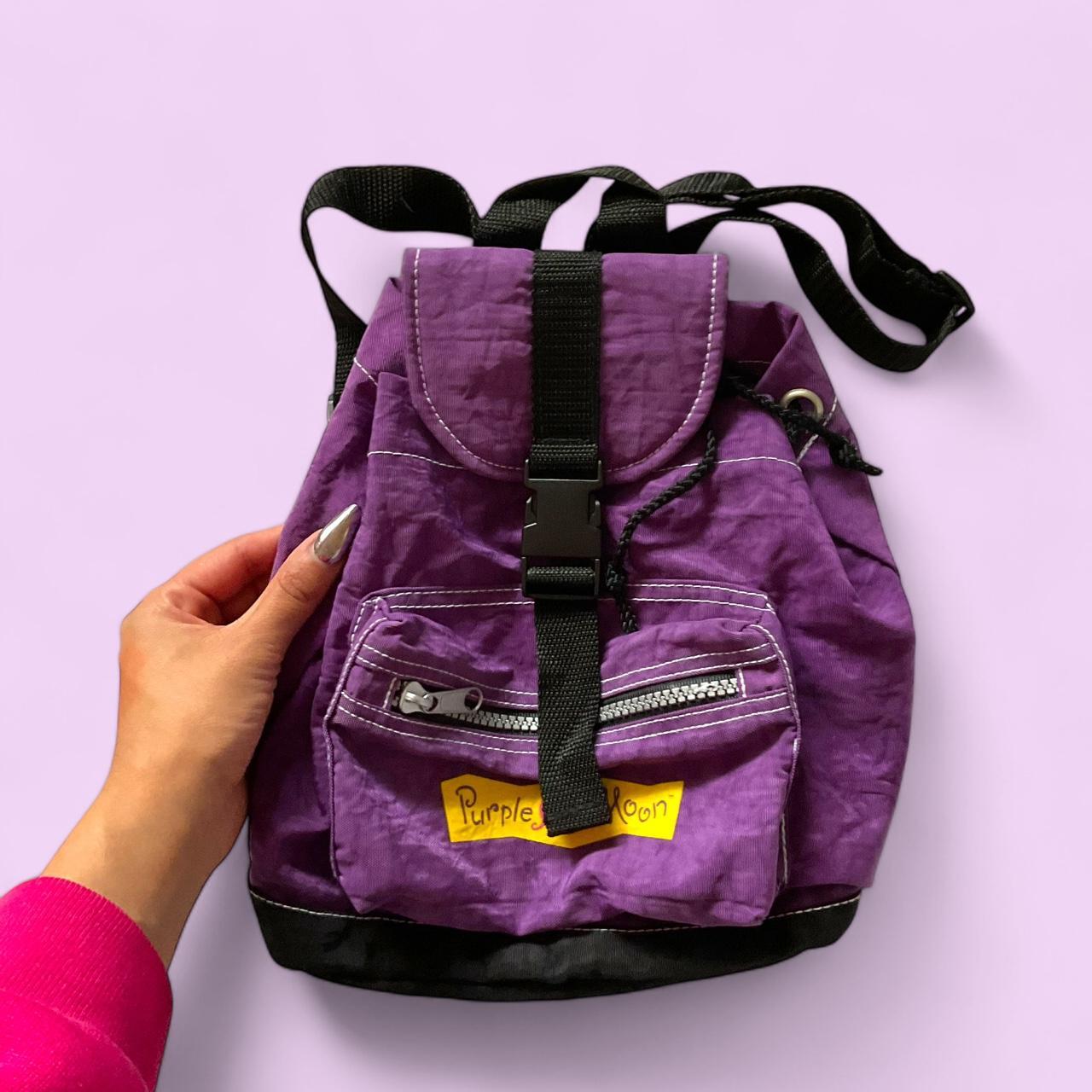vintage purple moon mini backpack chunky mini bag,... - Depop