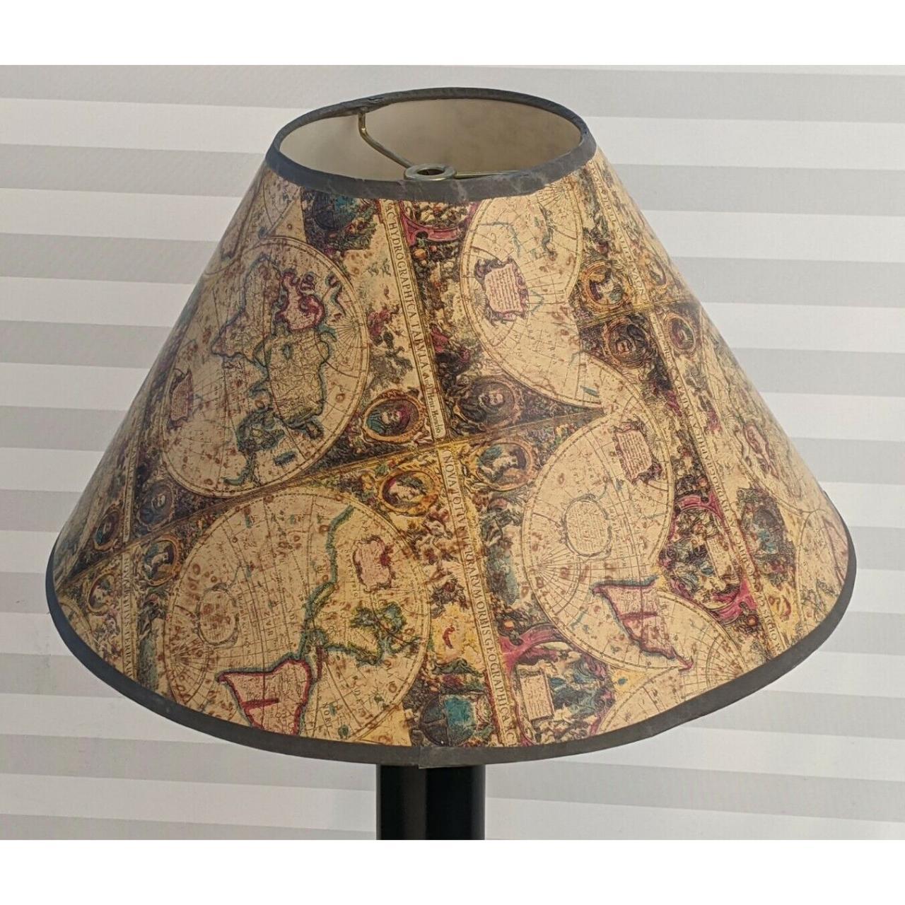 NAUTICAL MAP LAMP SHADE WORLD MAP COOLIE LAMP SHADE... - Depop