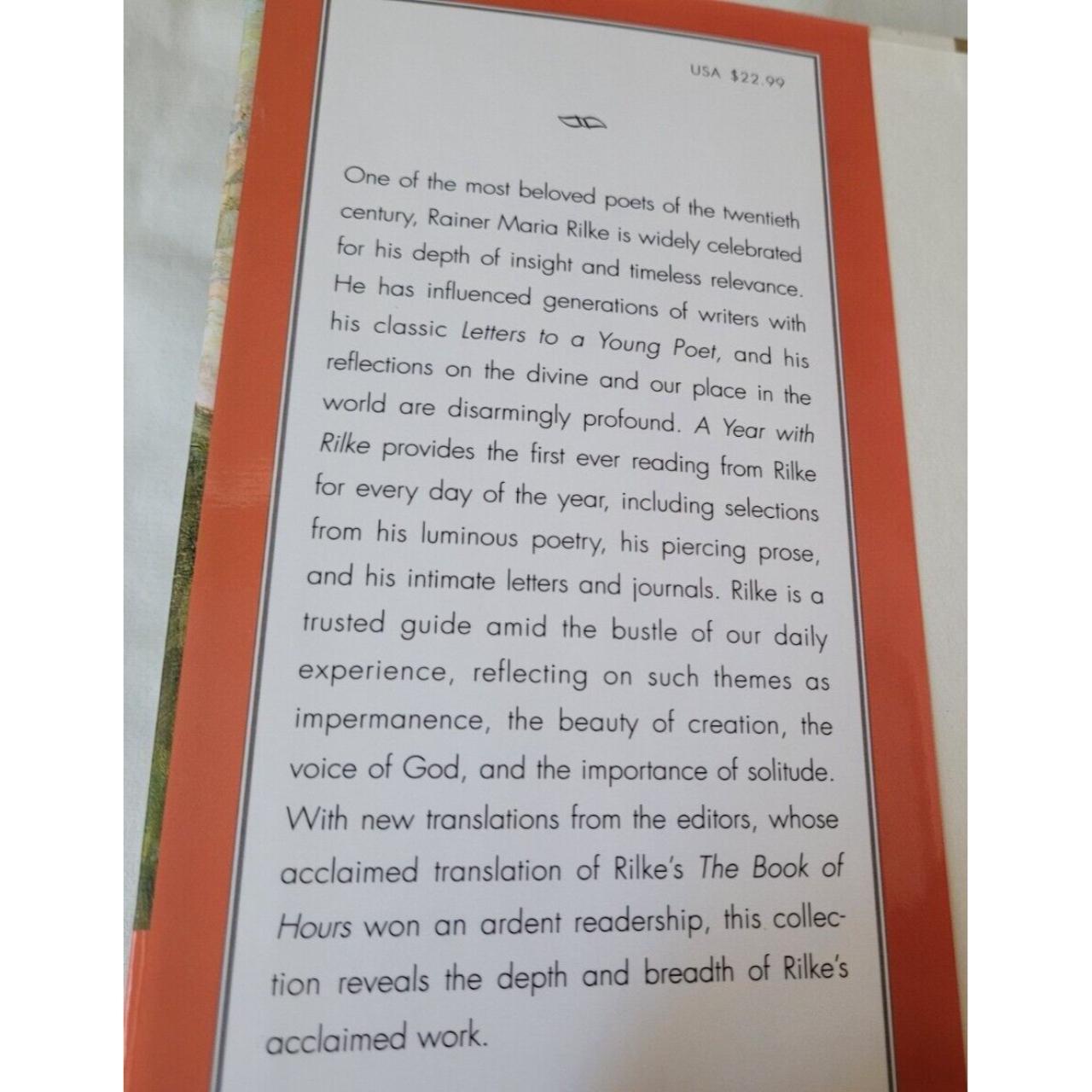 A Year with Rilke : Daily Readings from the Best of... - Depop