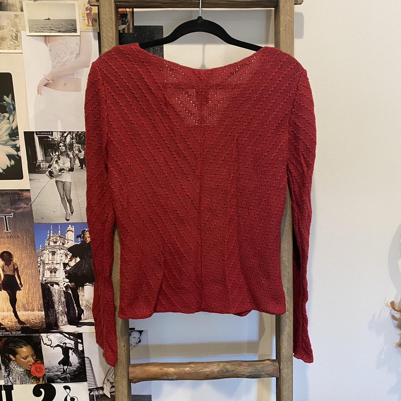 Cute early 2000s top. It’s a nice dark red color... - Depop