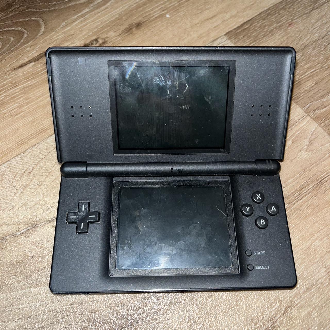Nintendo ds in black with case and super mario game... - Depop