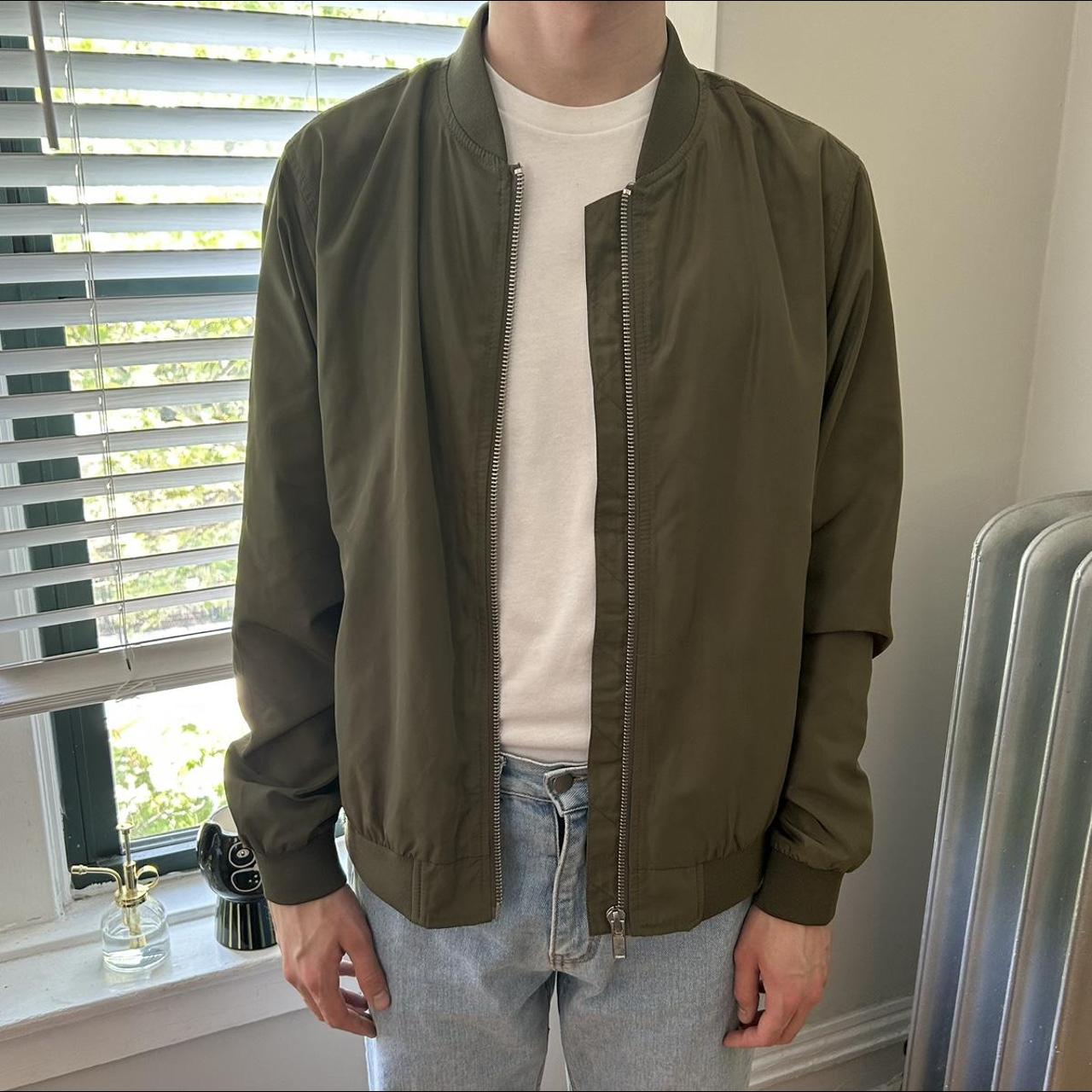 Topman Green Bomber Jacket • Light weight bomber •... - Depop