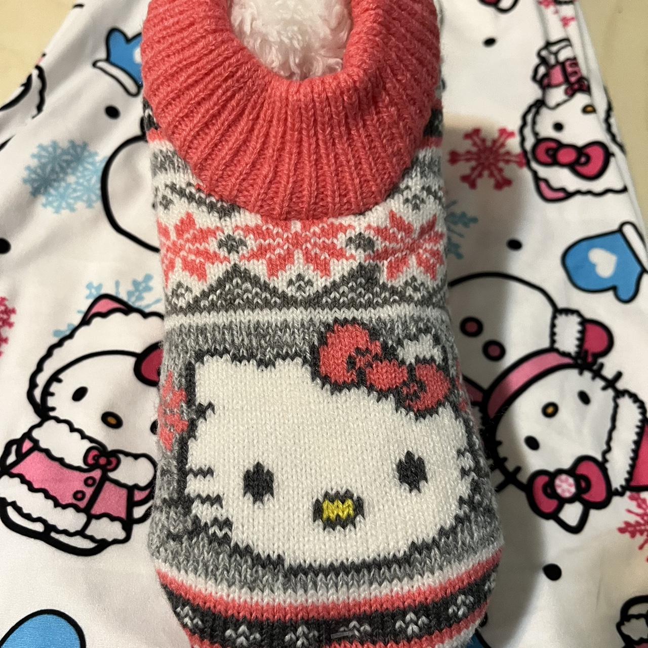 New Hello Kitty slipper fuzzy socks Women’s shoe... - Depop
