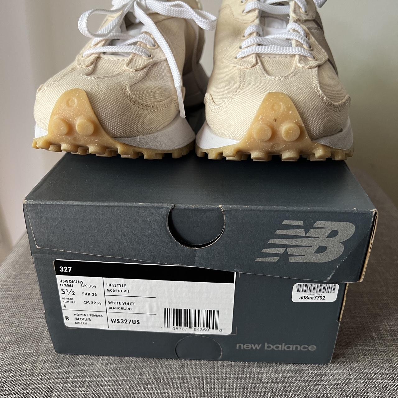 New Balance Women's Cream Trainers | Depop