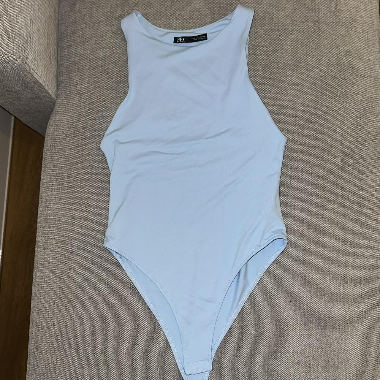Zara light blue bodysuit Worn once. Size... | Depop