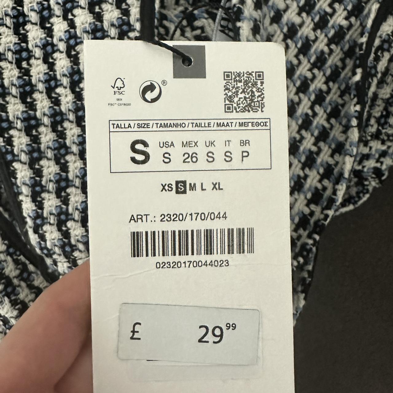 Zara pinafore mini dress 🦋⚪️ - size small ( UK8-10)... - Depop