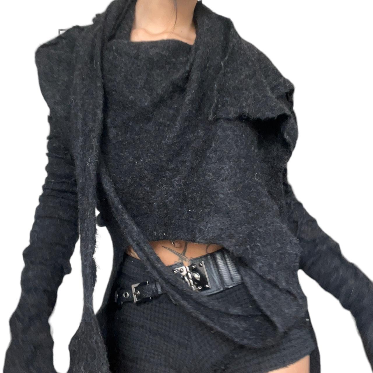 DEMOBAZA mohair deformed wrap around cardigan. Super... - Depop