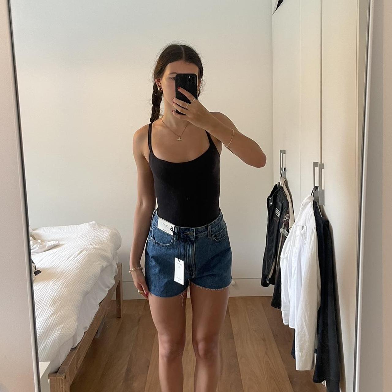 BNWT glassons denim shorts Size 8 shown on size 6 - Depop