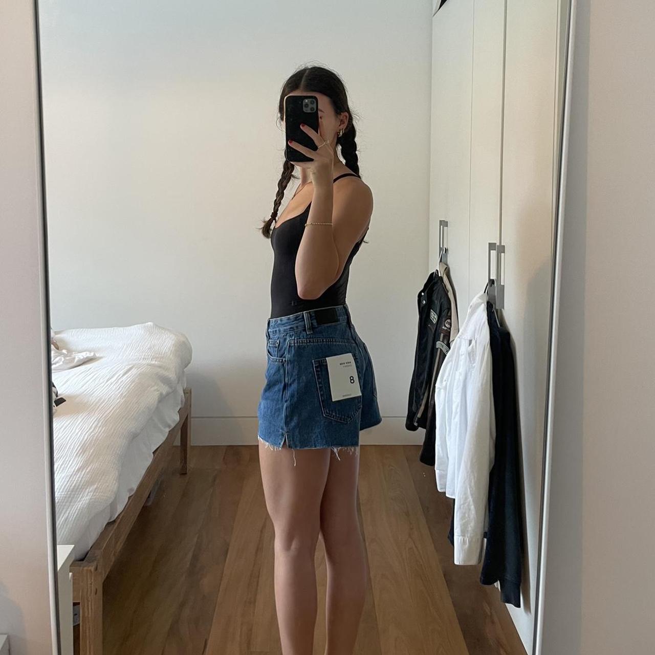 BNWT glassons denim shorts Size 8 shown on size 6 - Depop