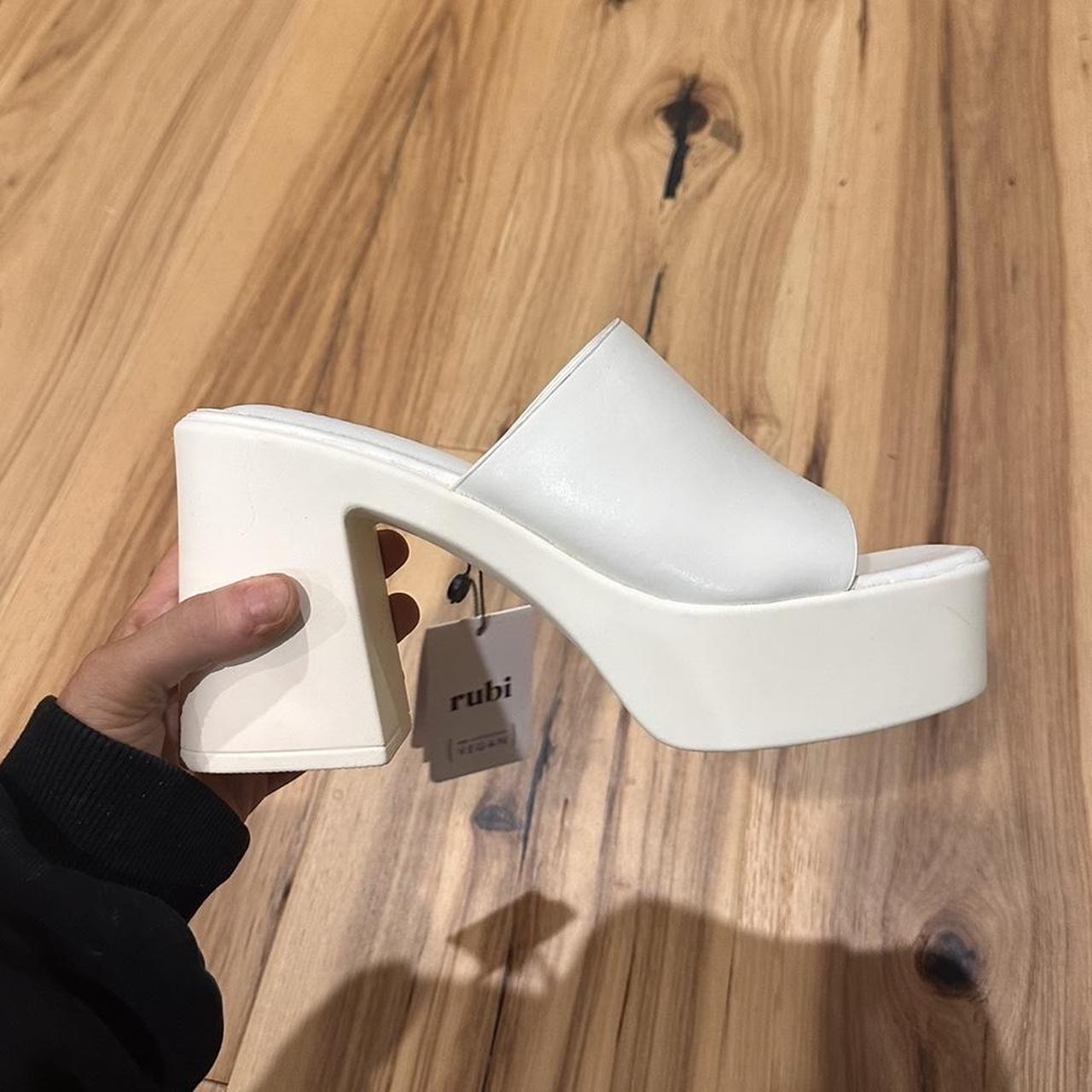 chunky white rubi hell size: 39 still has tags... - Depop