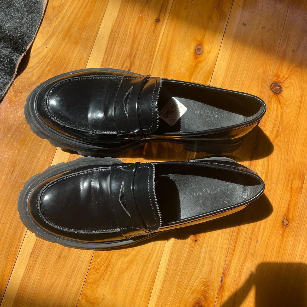TONY BIANCO - axel black hi- shine casual... - Depop