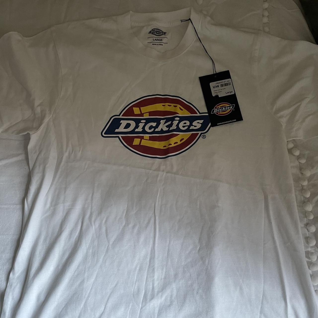 White Dickies T-shirt Brand new Label still on ... - Depop