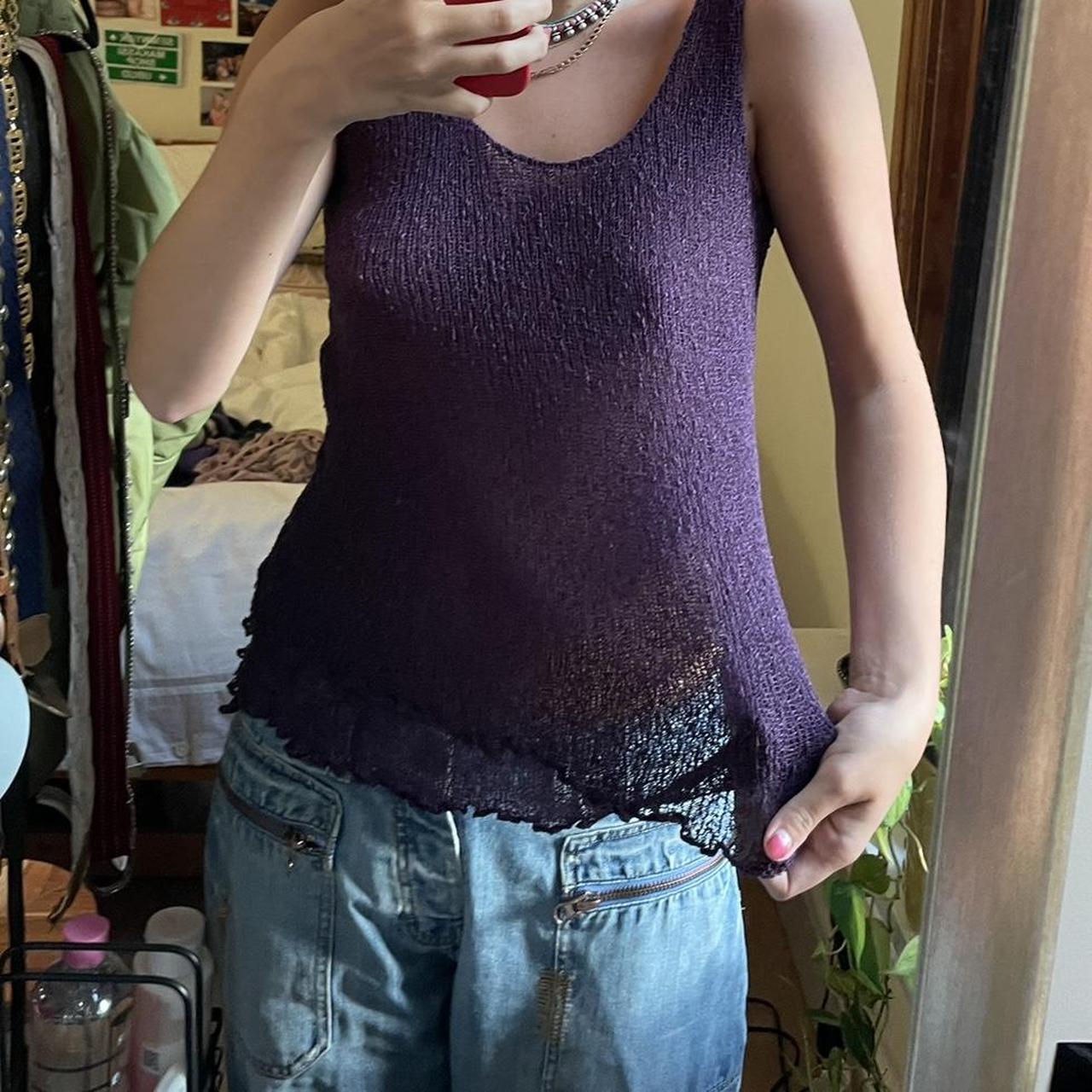 Purple tank top #grunge - Depop