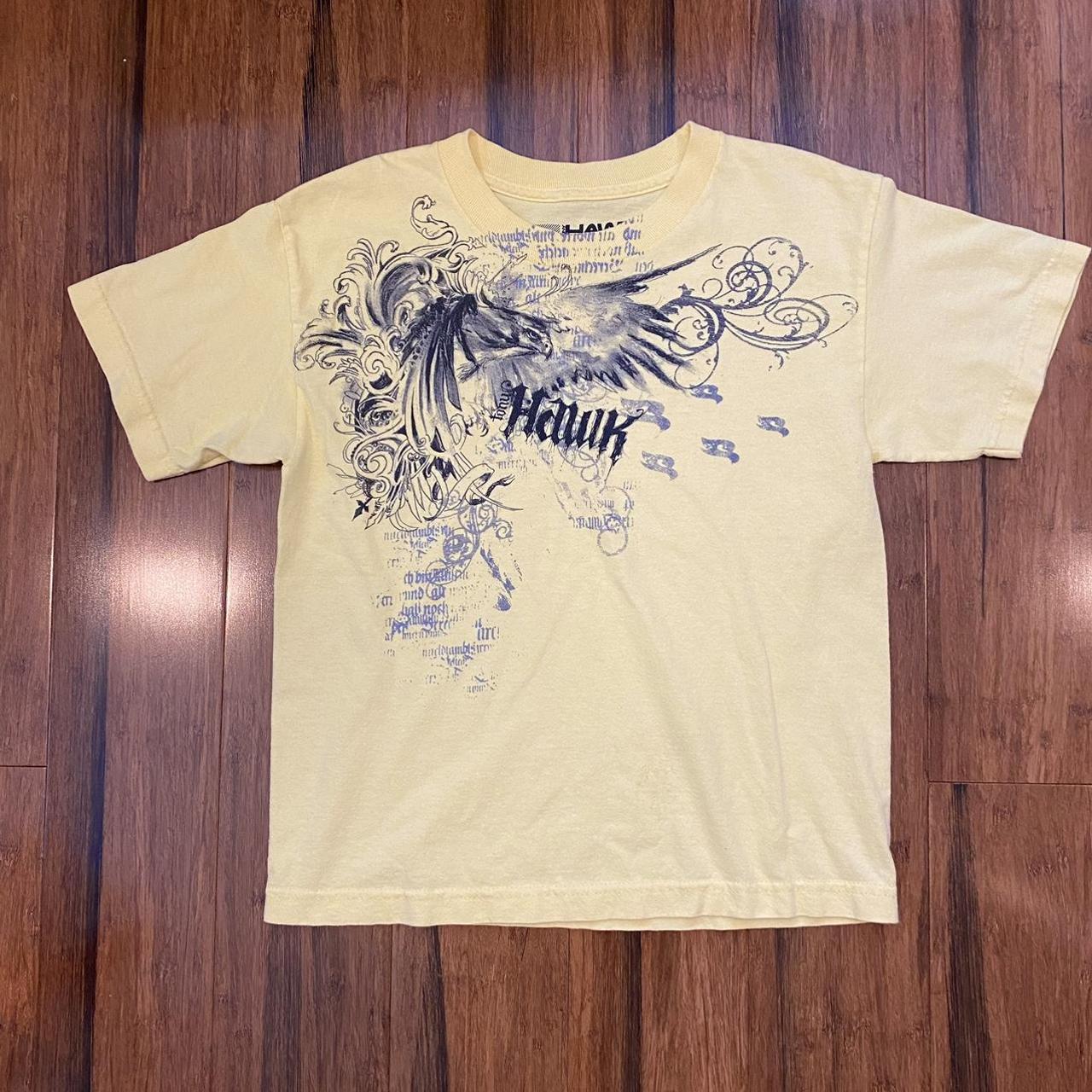 Affliction Men's Yellow T-shirt | Depop