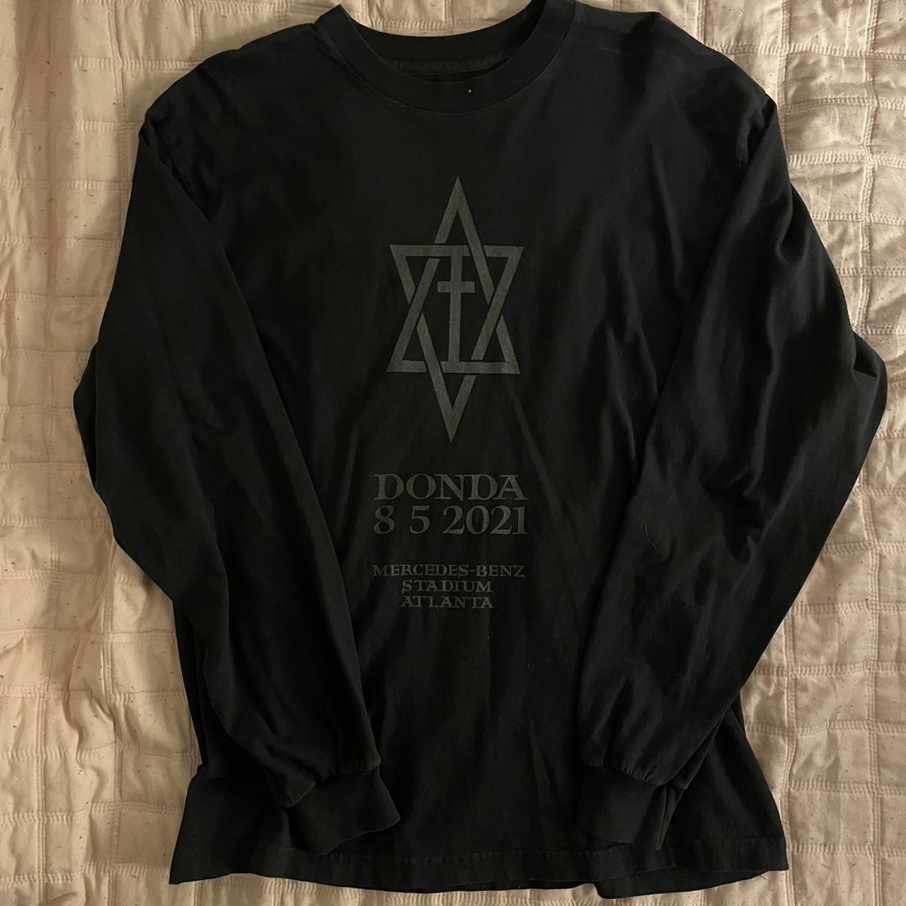 black donda kanye west long sleeve from his merch... - Depop