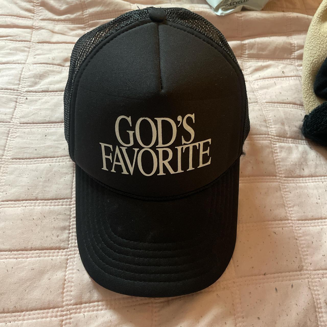 black praying brand gods favorite adjustable... | Depop