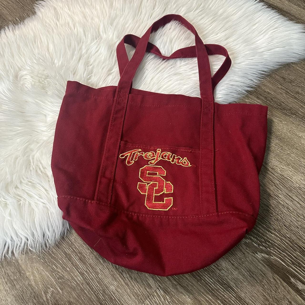 usc Trojans embroidered red tote bag -excellent... - Depop