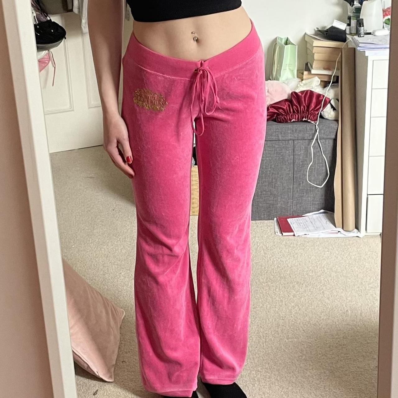 Juicy Couture Pink Velour Tracksuit Bottoms Size Depop