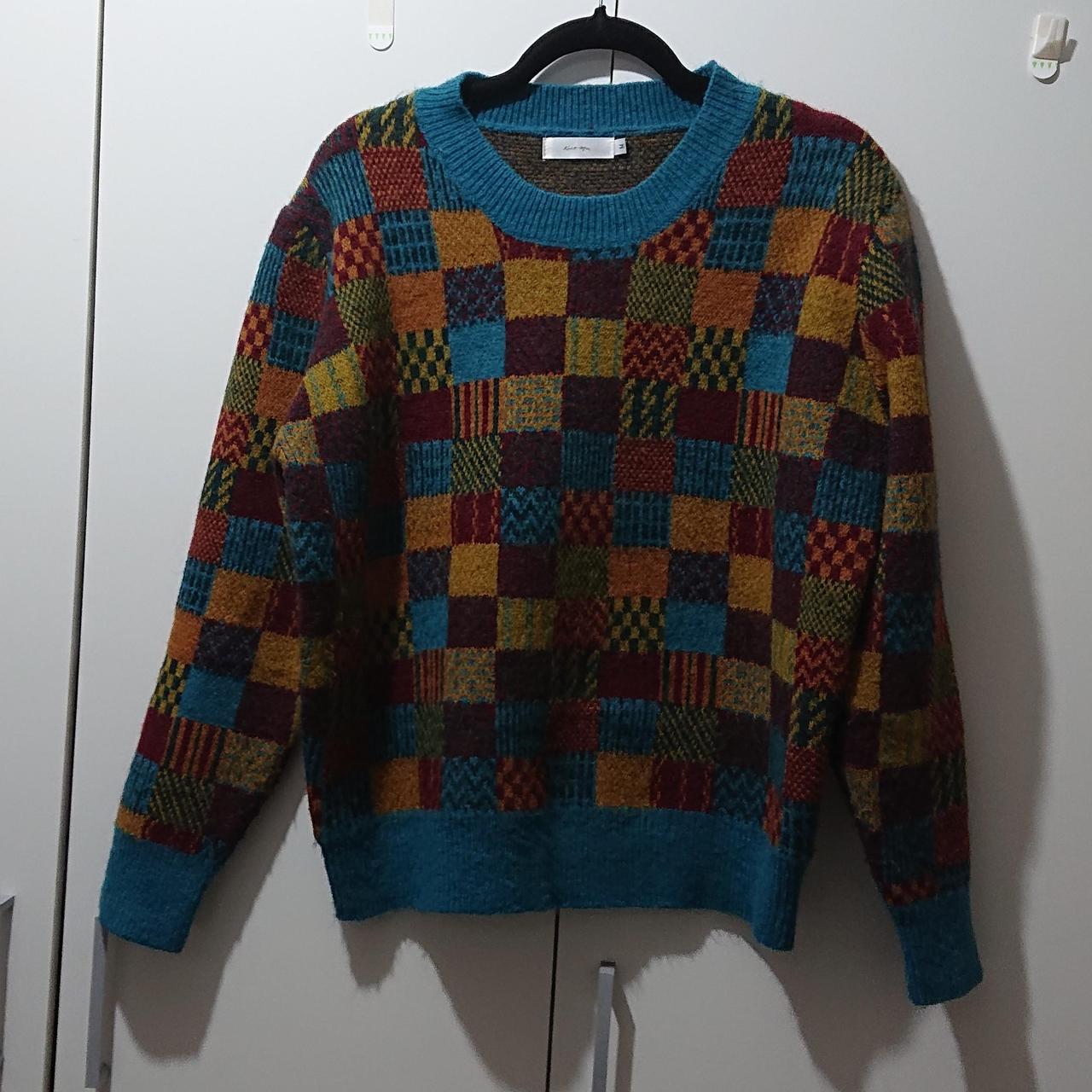 Patchwork Jumper Size Medium From Shein's Knit Mix... - Depop