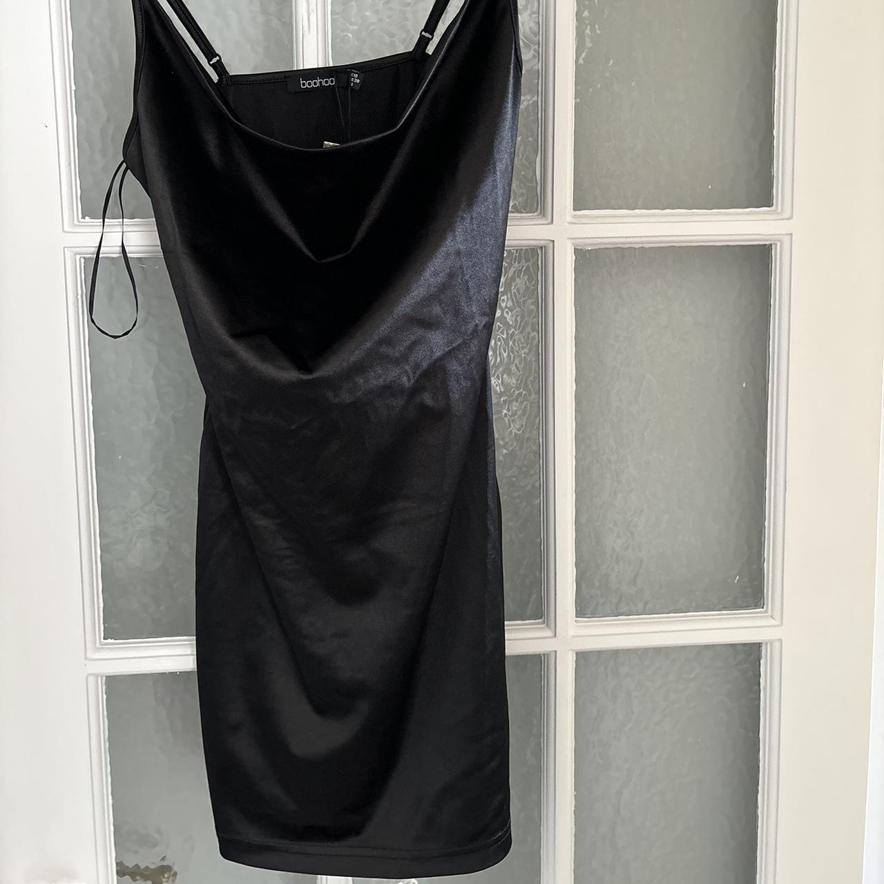 Boohoo cowl neck satin mini dress. New with... - Depop