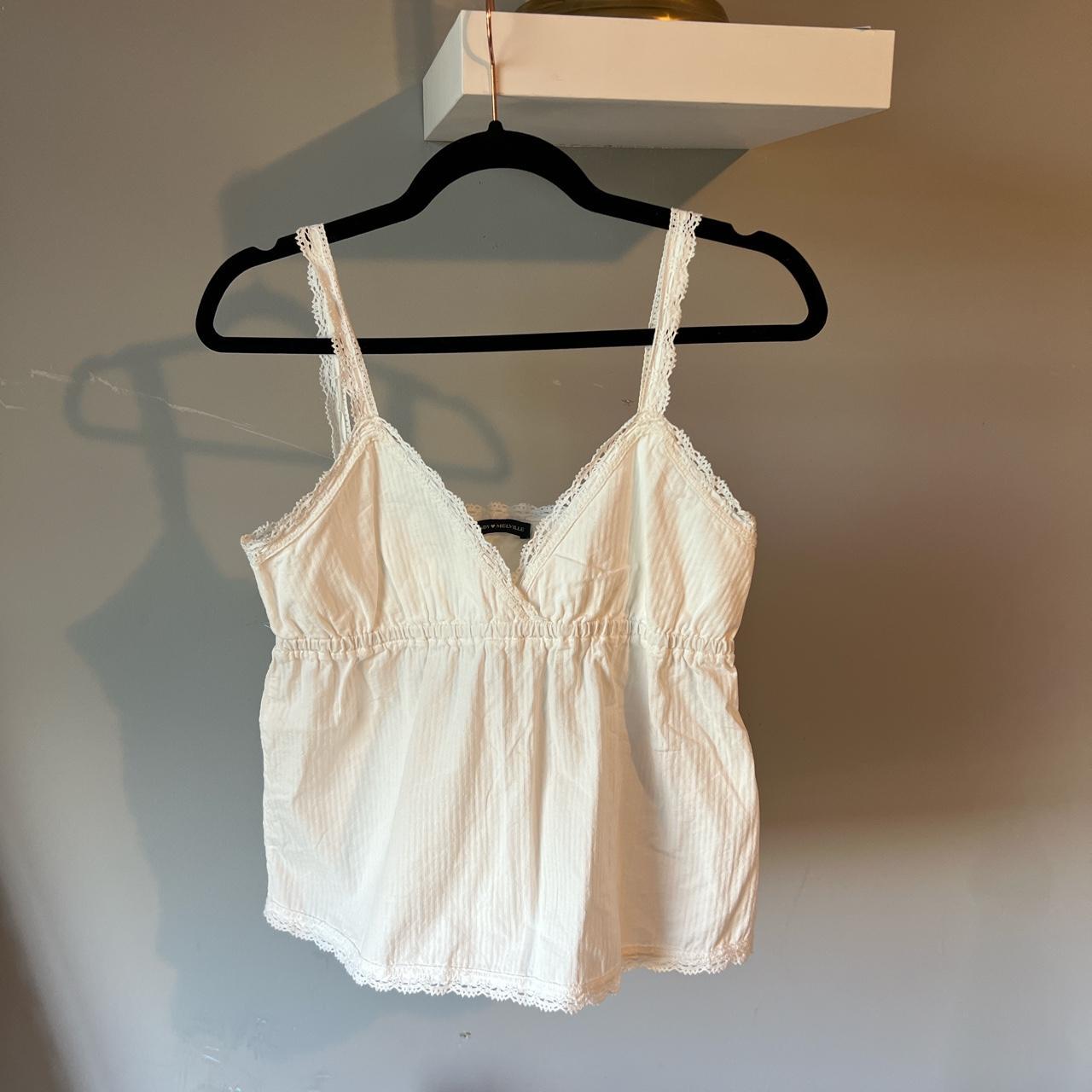 Edith lace tank top Worn once ! - Depop