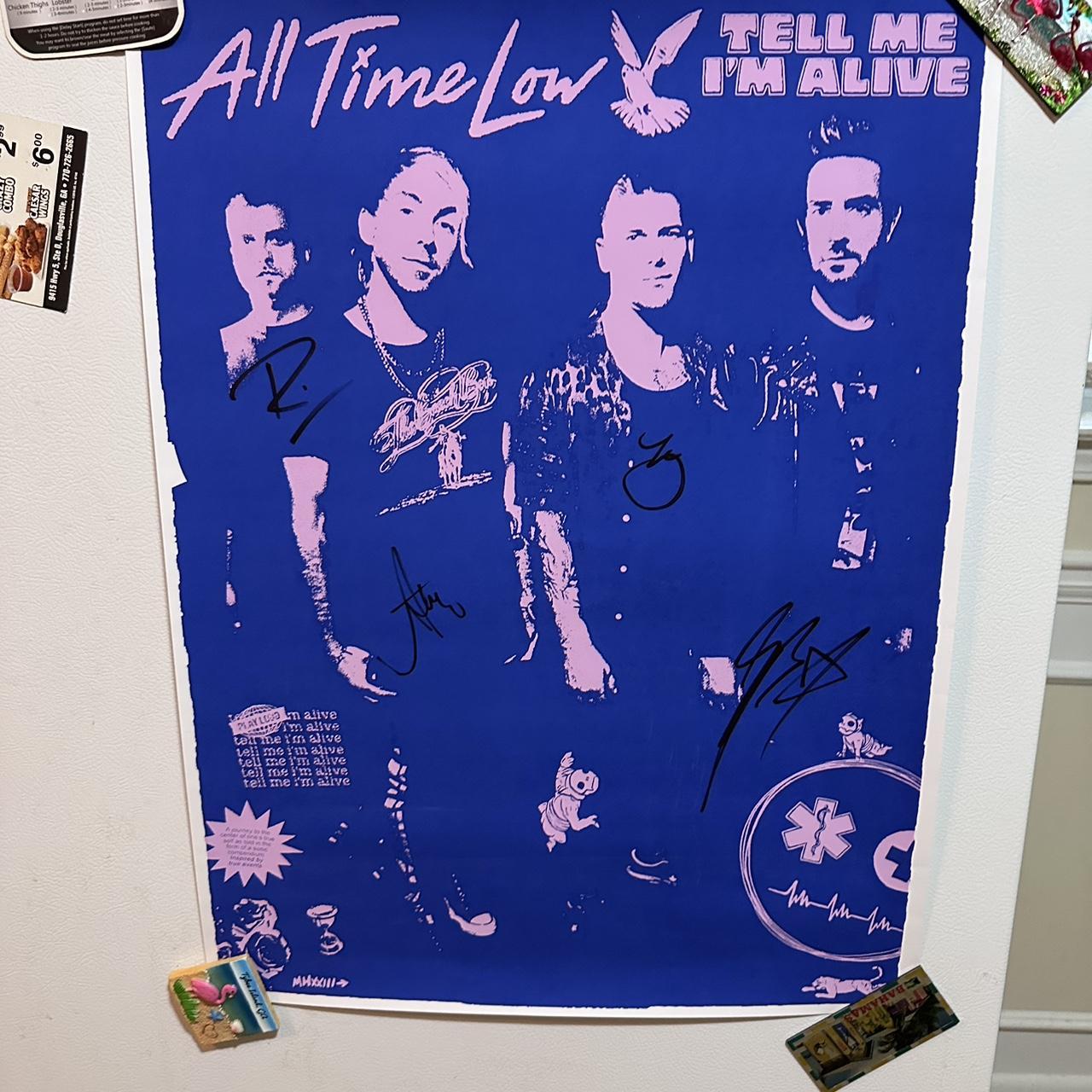 All Time Low signed poster from Myrtle Beach, SC... - Depop