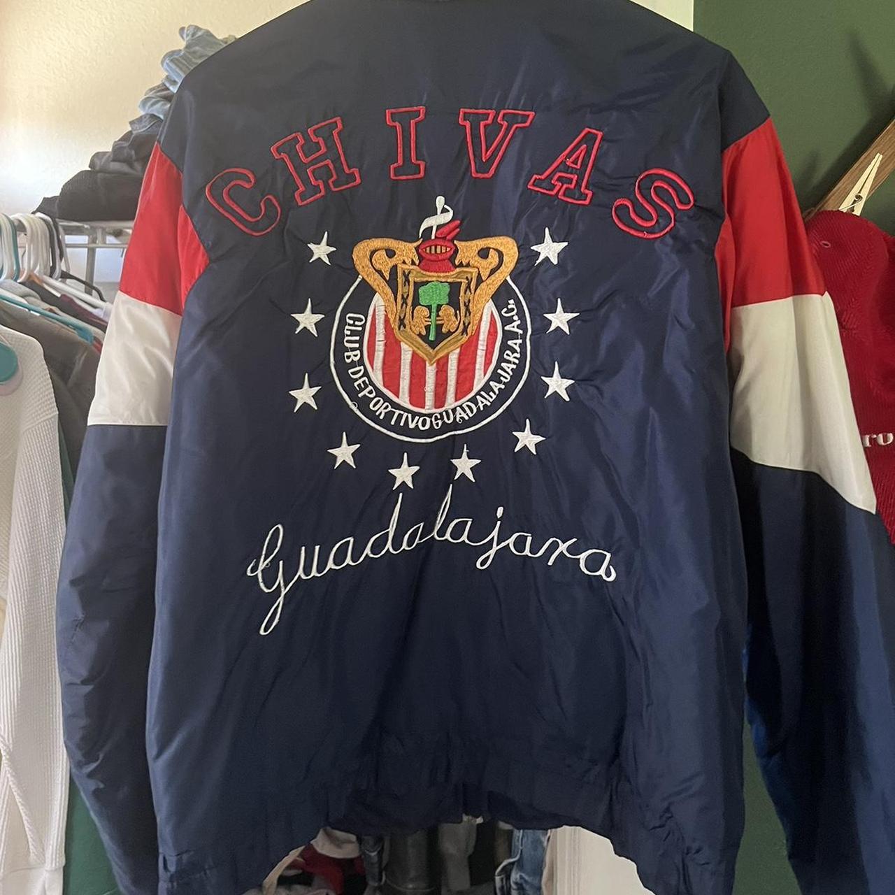 Vintage Chivas Jacket chivas de guadalajara navy... - Depop