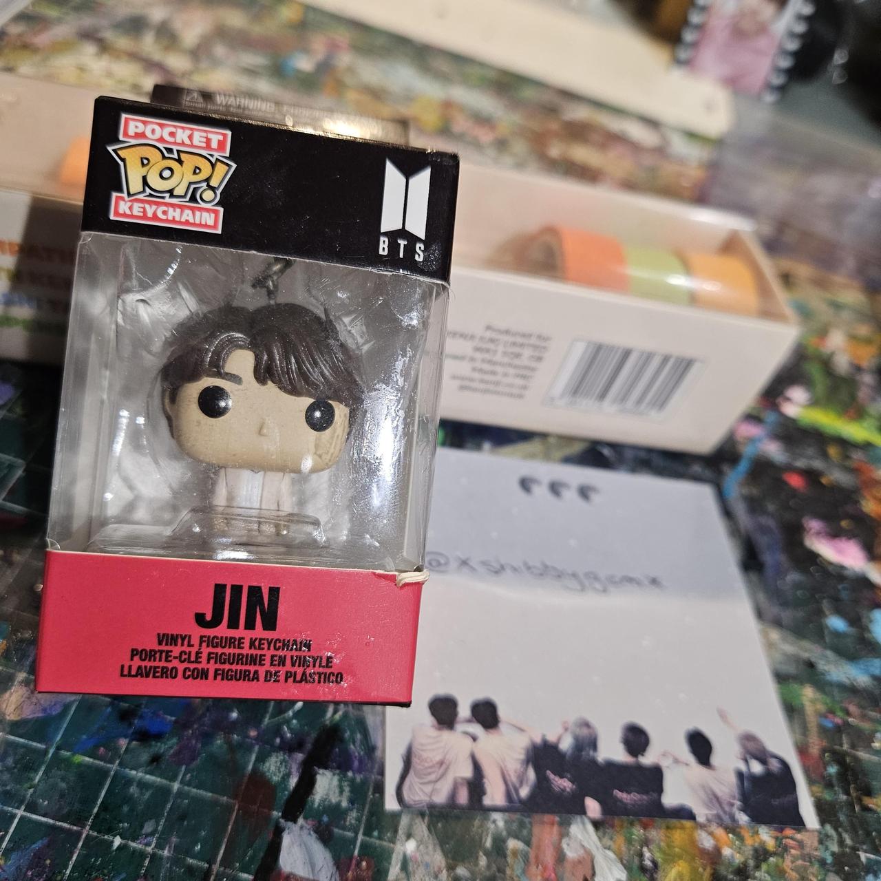 Jin BTS Pocket Funko Pop Keychain vinyl figure Box... | Depop