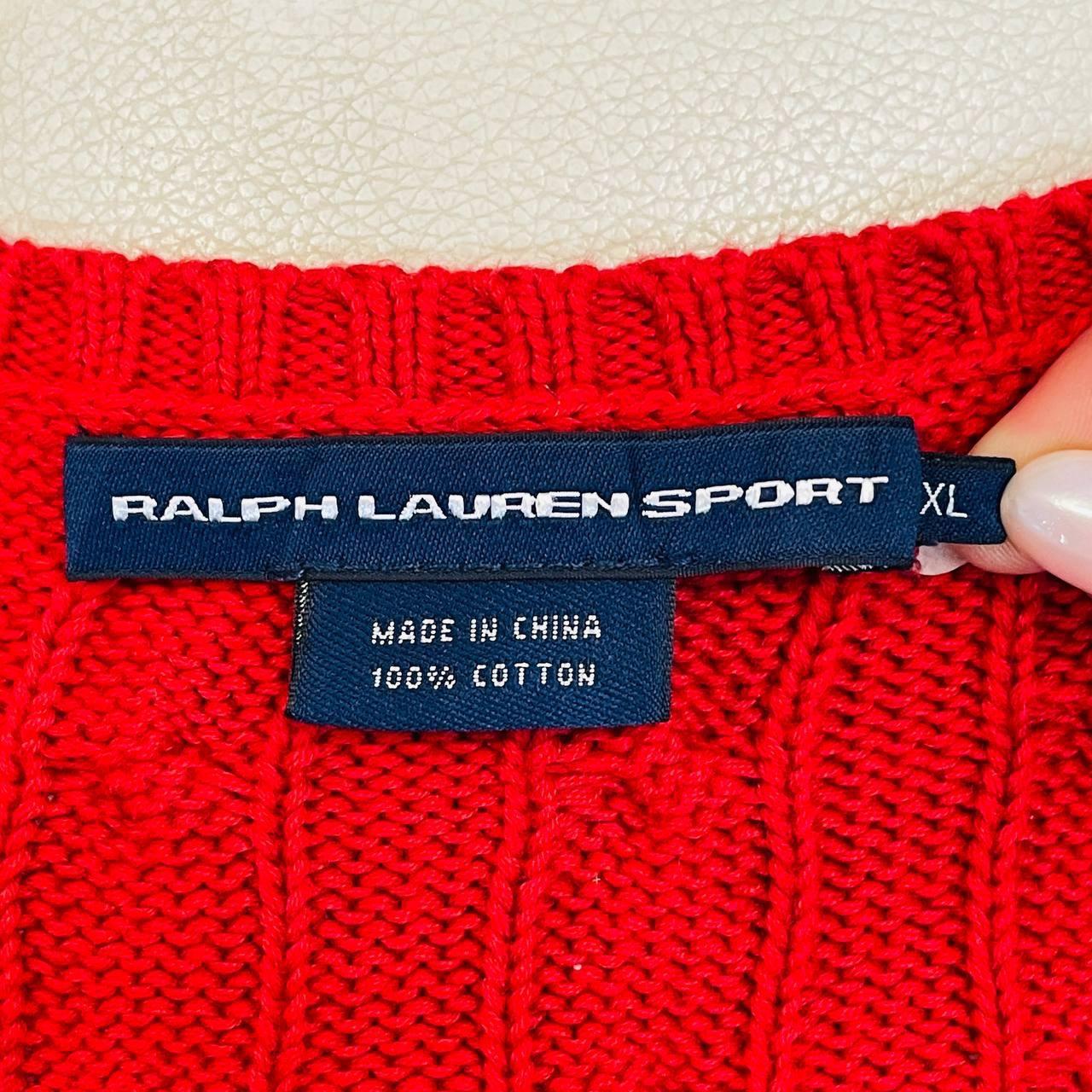 Ralph Lauren ®️ pullover red woman size xl Condition... - Depop