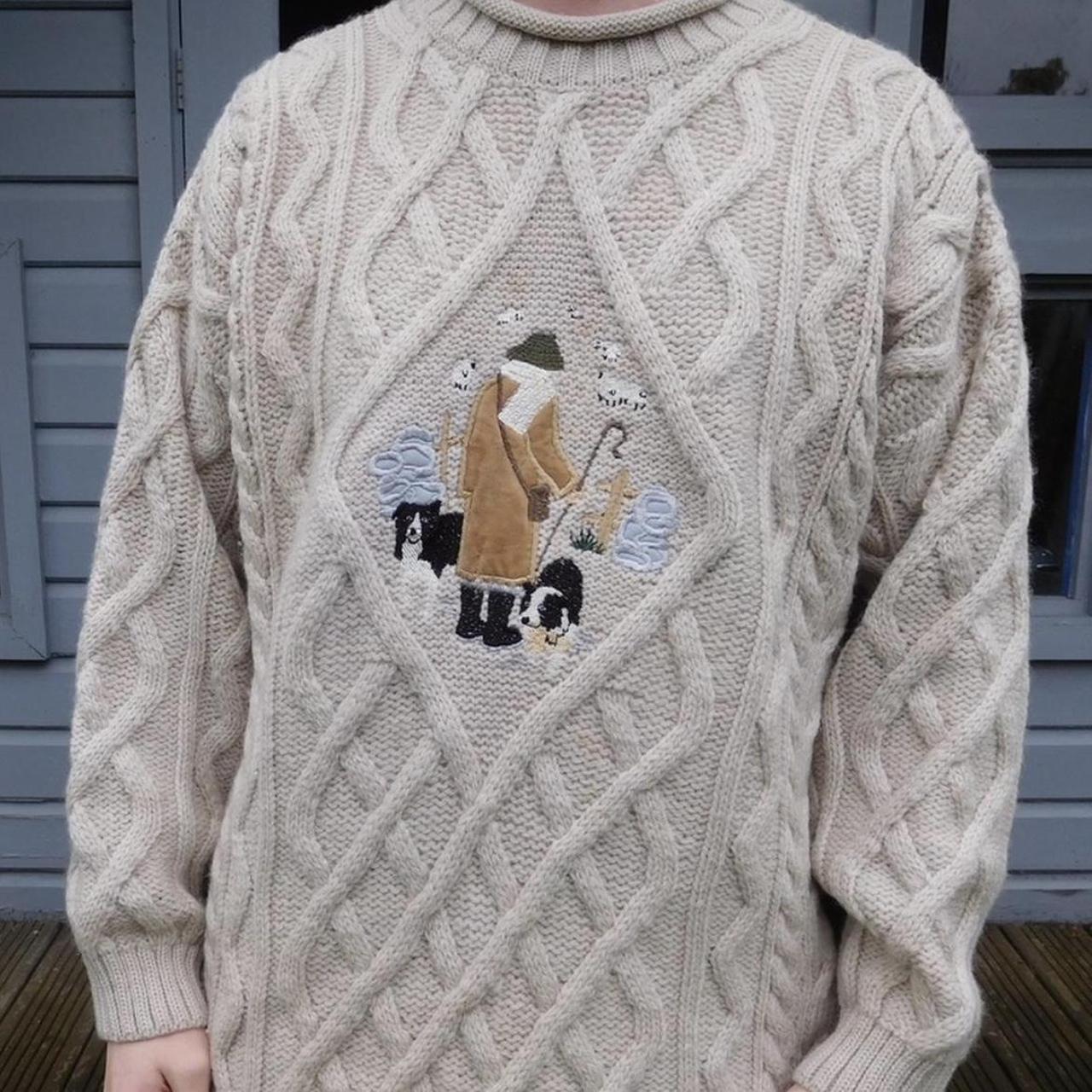 Acorn Men's Tan and Brown Sweatshirt | Depop