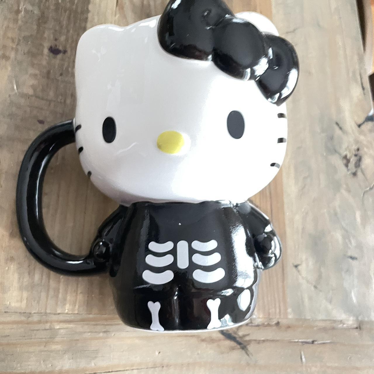 Hello kitty skeleton Halloween mug New - Depop