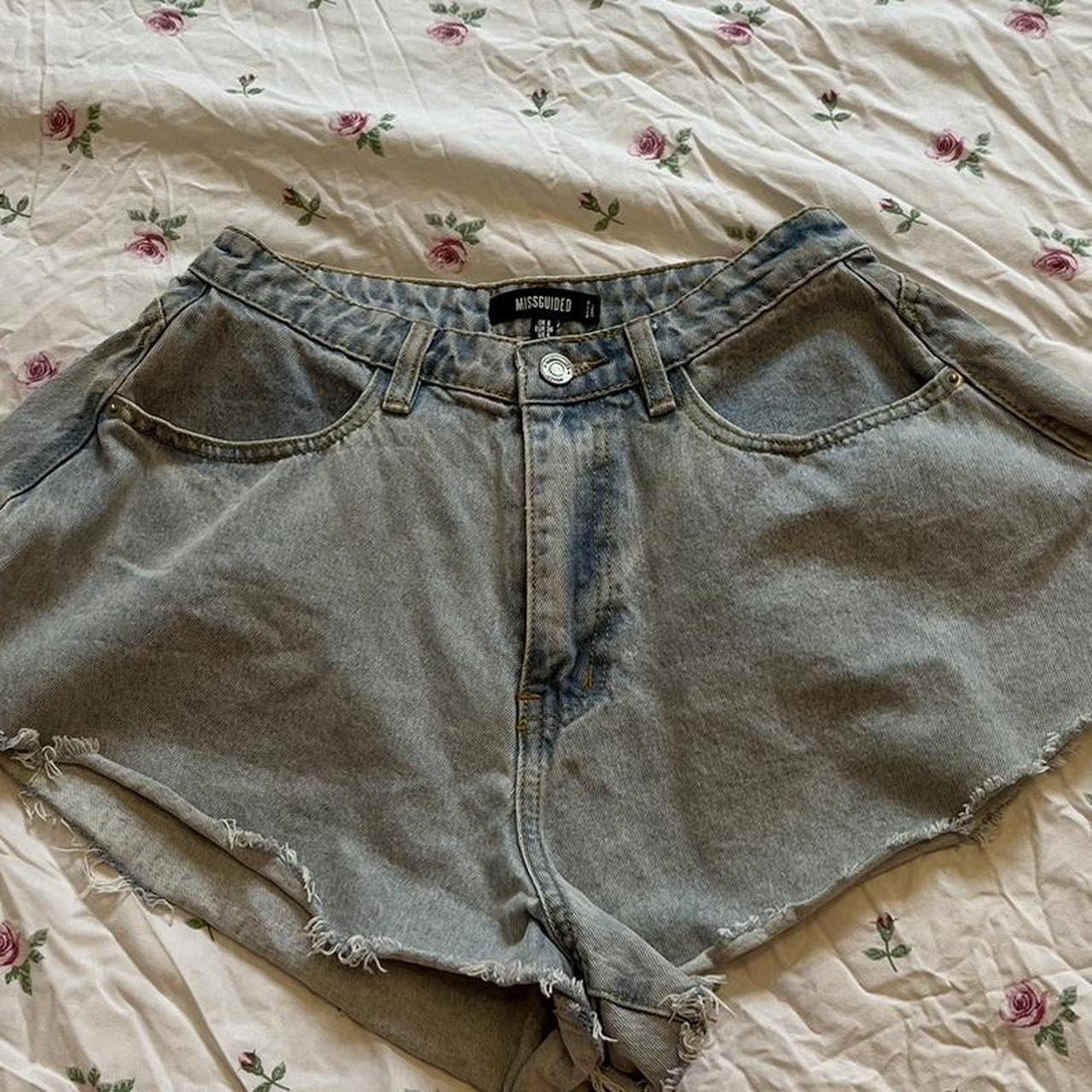 Flippy denim flare shorts with high waist Free... - Depop