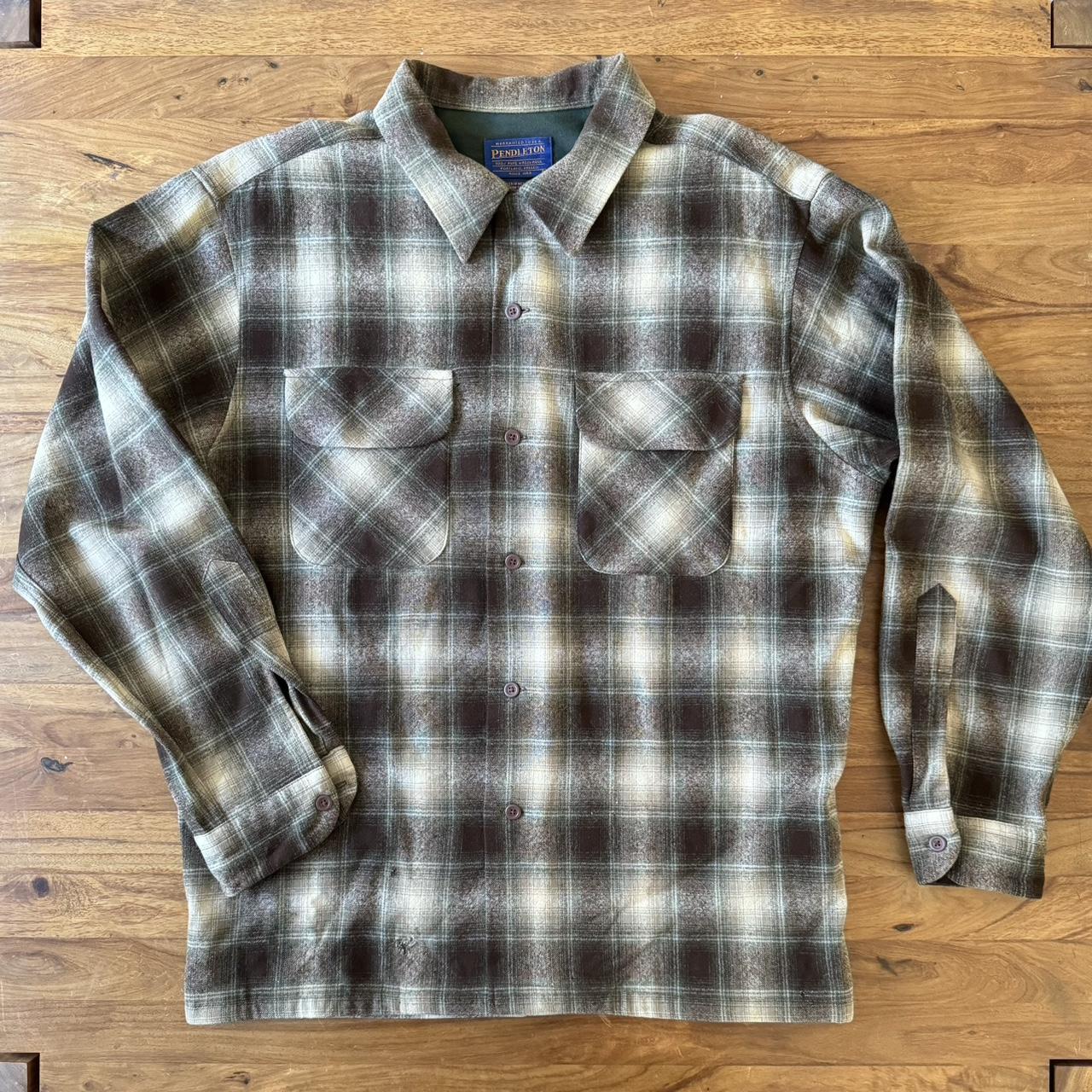 Pendleton long sleeve shirt a couple small holes... - Depop